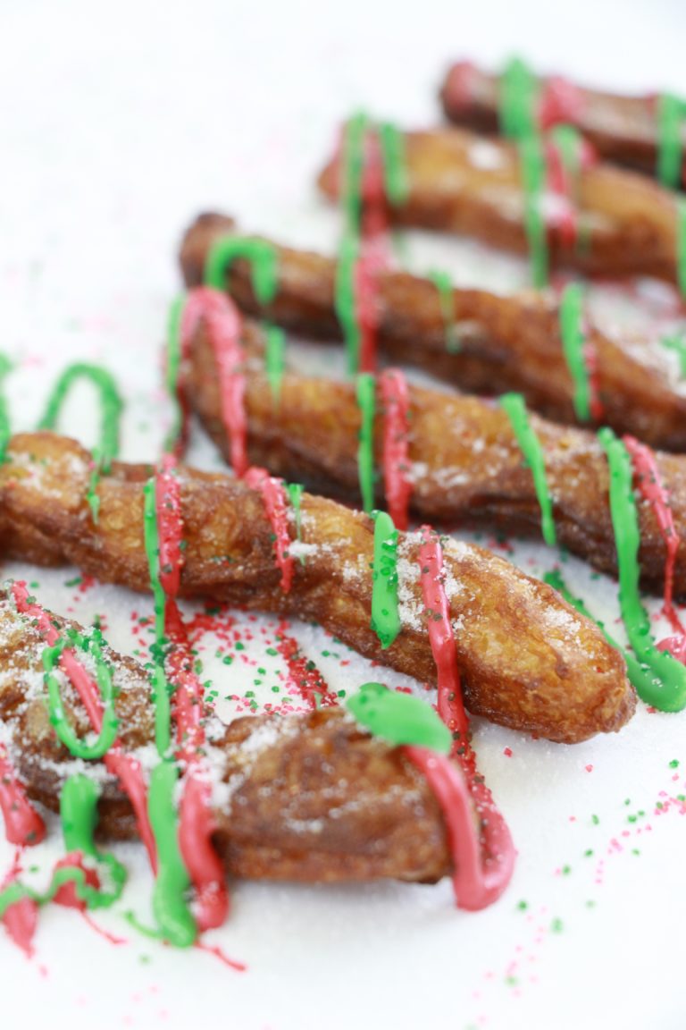 Homemade Christmas Churros - Polka Dotted Blue Jay