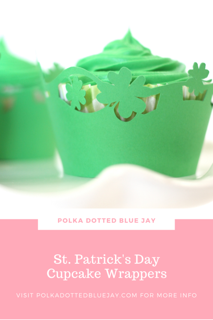 St. Patrick's Day Cupcake Wrappers - Polka Dotted Blue Jay
